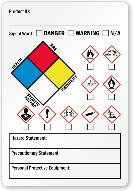 GHS Labels Preprinted GHS Labels