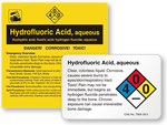 Hydrofluoric Acid Large GHS Chemical Label, SKU: GHS-019-A