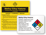 Methyl Ethyl Ketone NFPA Chemical Hazard Label, SKU: LB-1592-083