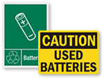 Battery Warning Labels | Battery Charging Area Labels
