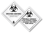 Class 6 Infectious Substance Labels | Vinyl and Paper Hazmat