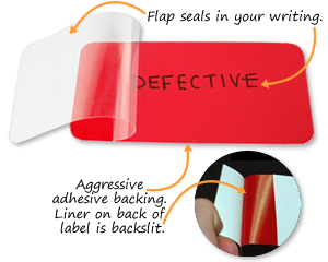 Small Self-Laminating RTK Color Bar PPE Labels, Pack of 25, SKU: TG-1242L-S