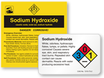 Small GHS Sodium Hydroxide Label, SKU: GHS-022-D