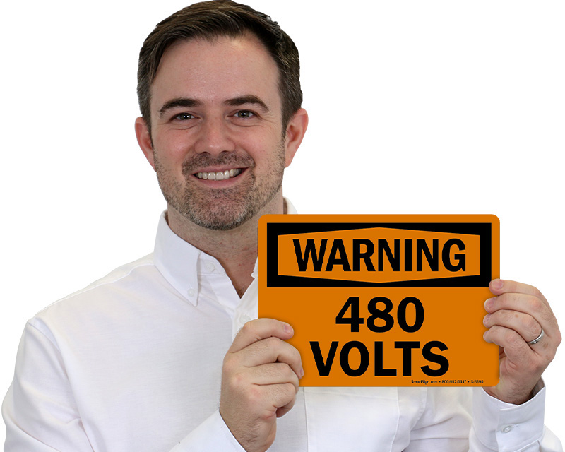 480 Volts Danger Labels