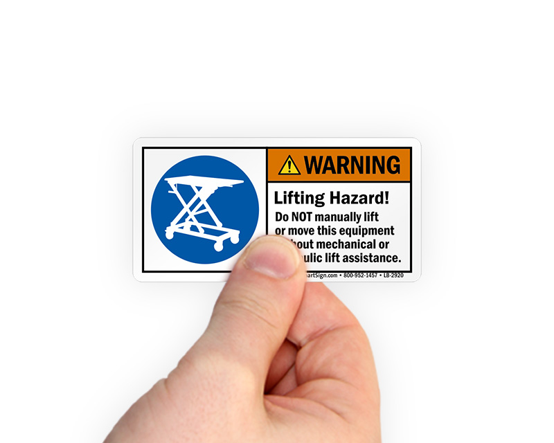 Iso Lifting Hazard Warning Sign Symbol Fast Free ISO Lifting Hazard