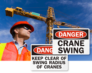 Crane Warning Labels online store - Bold designs and clear text