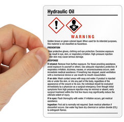 Large GHS Diesel Fuel Oil Label, SKU: GHS-005-A