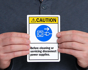 ⚠ Machinery Service Instructions Labels