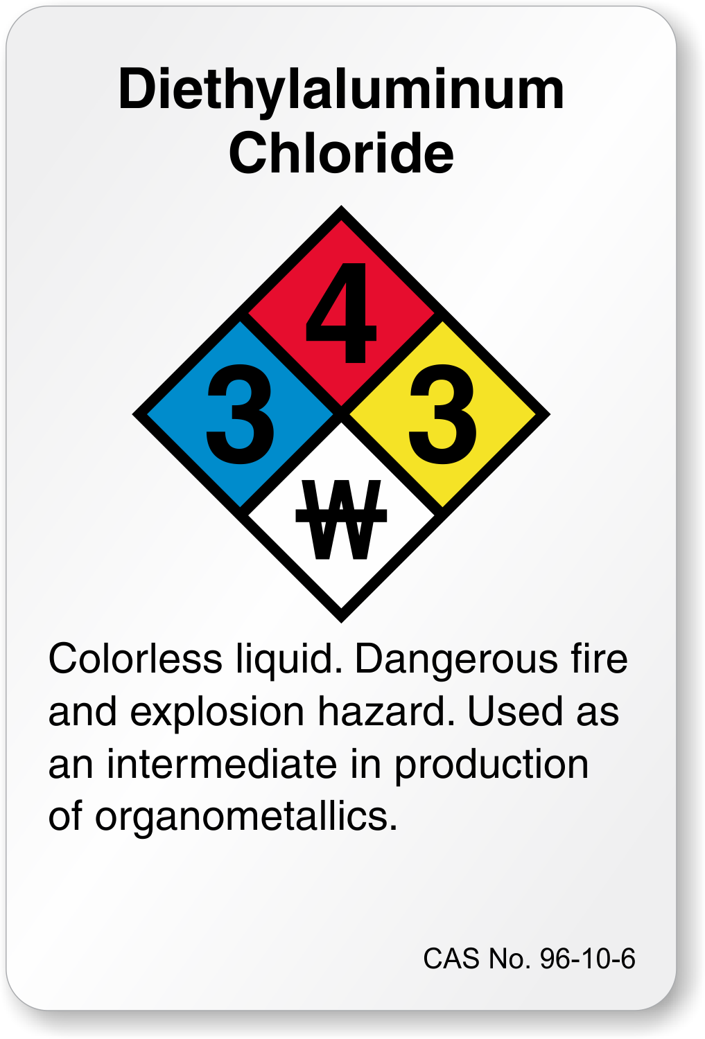 Chemicals C - F Vertical Labels
