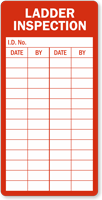 Ladder Inspection Record Label, SKU: LB-2110